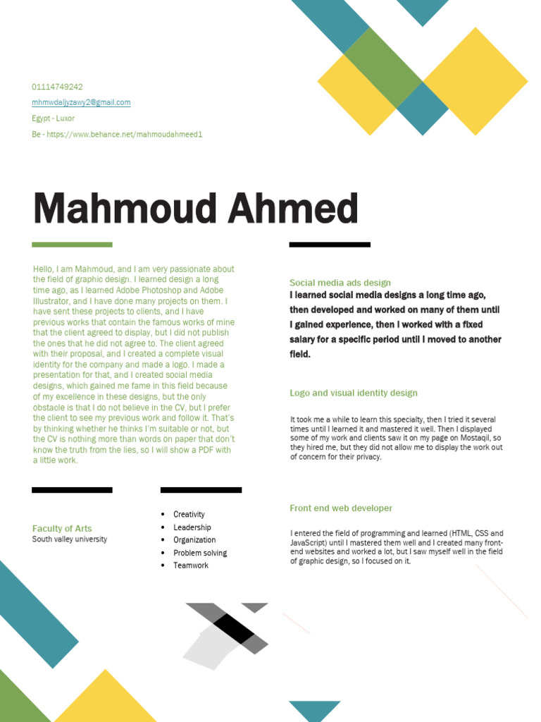 CV Mahmoud | PDF