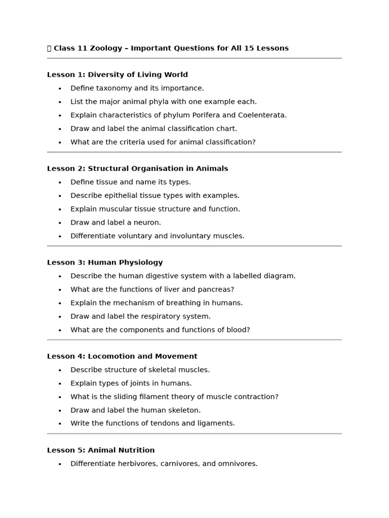 ? Class 11 Zoology | PDF | Endocrine System | Muscle