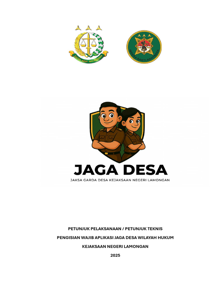 Petunjuk Pengisian Aplikasi Jaga Desa | PDF