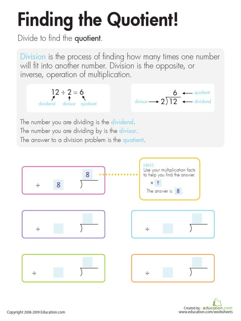 Divide and Conquer Workbook Removed | PDF | Division (Mathematics ...