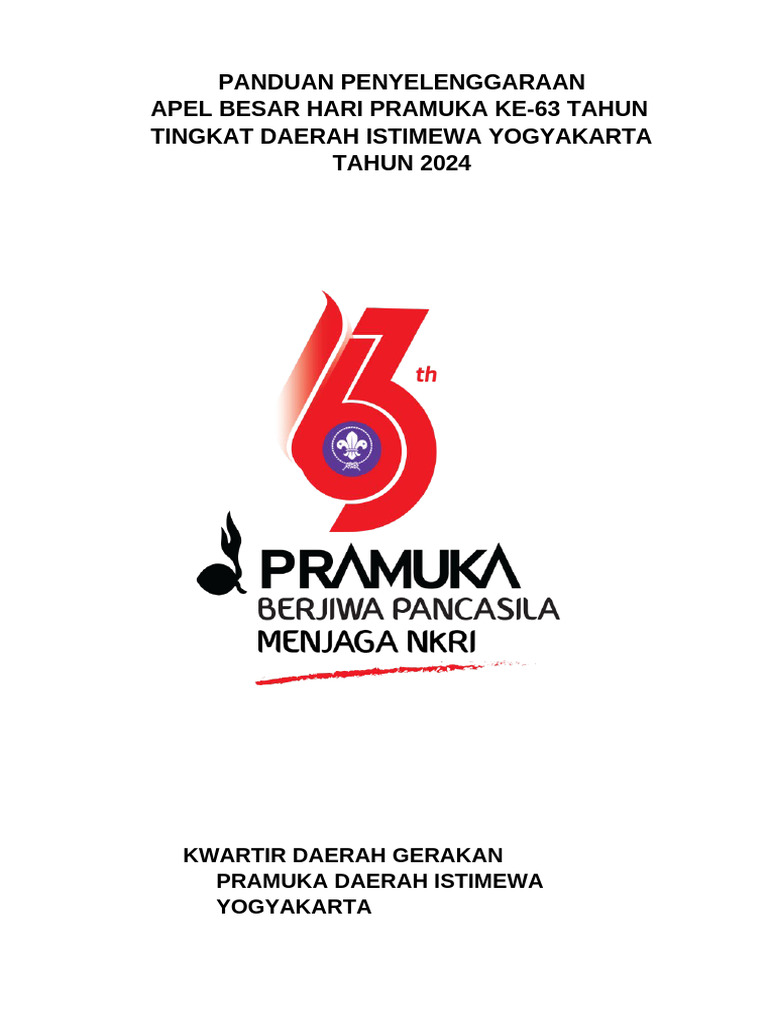 Tata Upacara Apel Besar Hari Pramuka Ke–63 Tahun 2024 - Copy | PDF