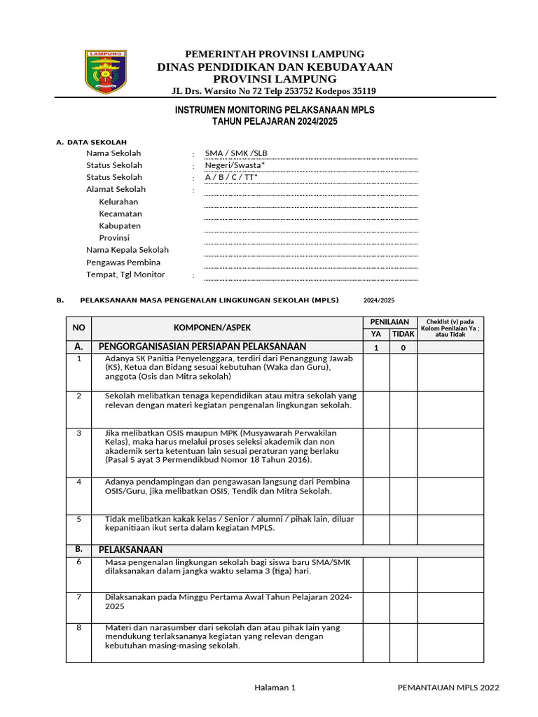 Instrumen Mpls Sma&Smk 2025 | PDF