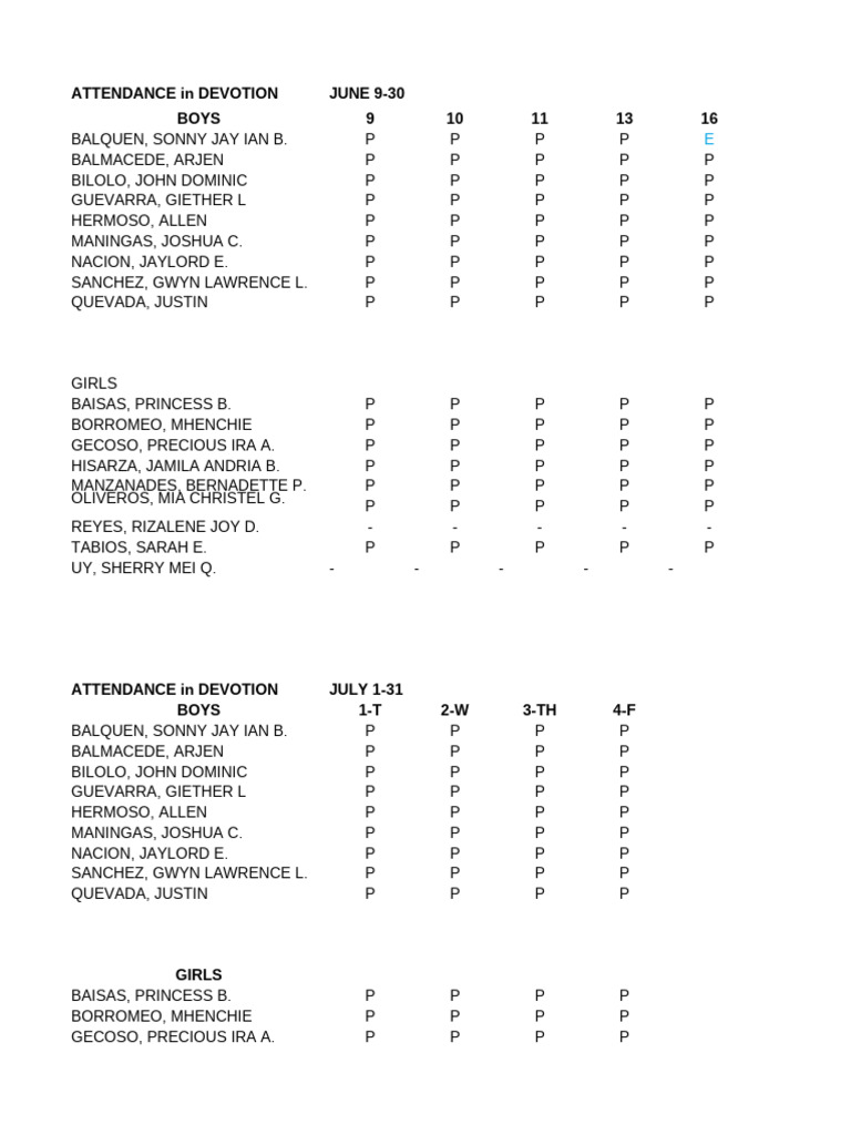Attendance Updated | PDF