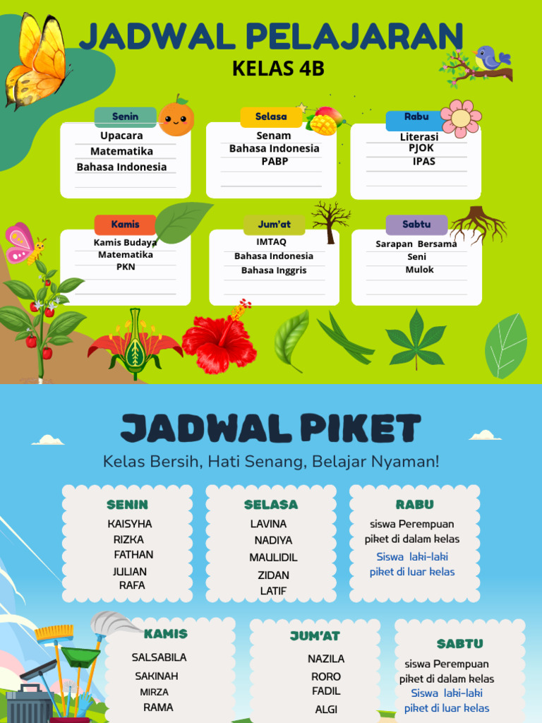 Jadwal Pelajaran Astronot Luar Angkasa Biru Ilustratif Ceria (1) | PDF