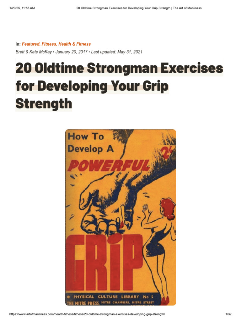 20 Oldtime Strongman Exercises For Developing Your Grip Strength - The ...