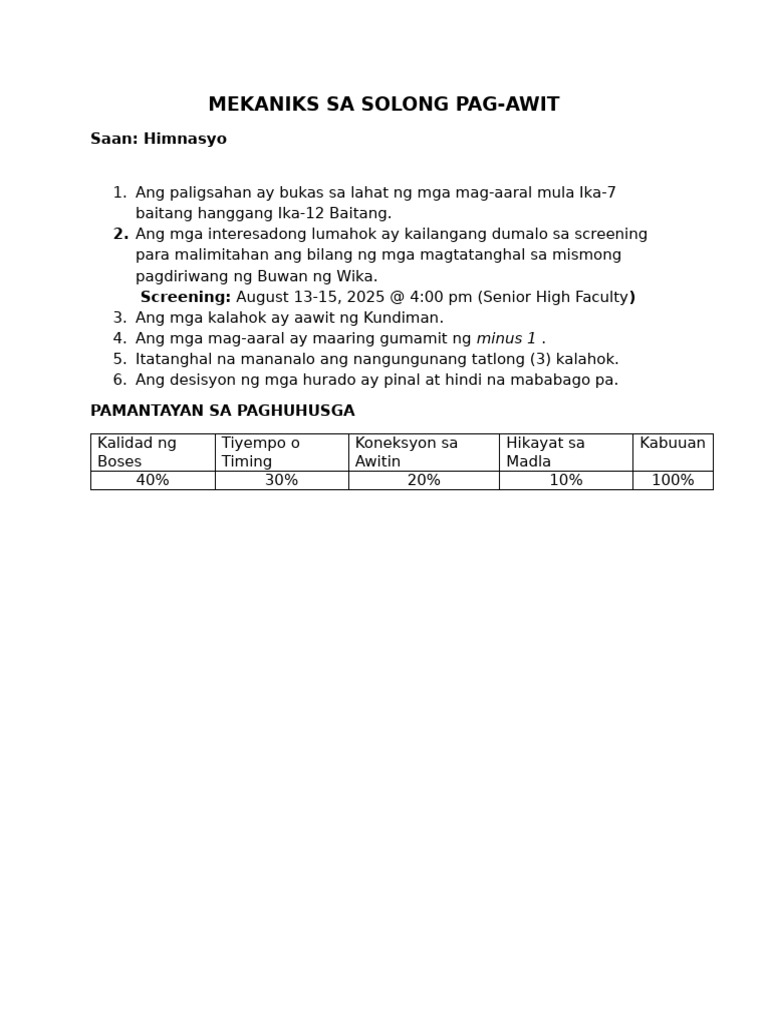 Solong Pag-Awit | PDF