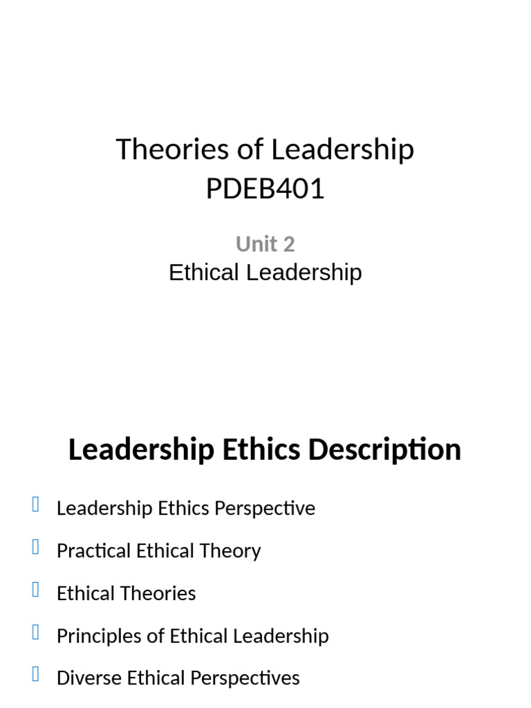 PDEB401 Unit 2 Theories of Education 2020 - PDEB401 | PDF | Leadership ...