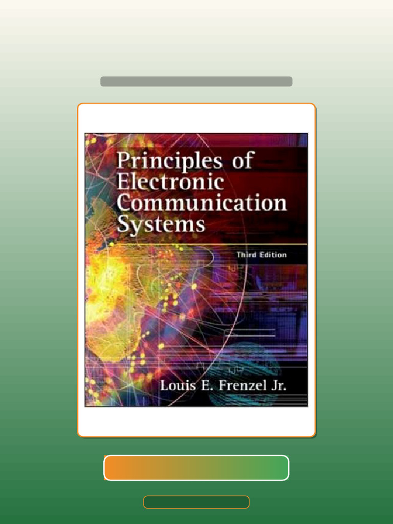 Downloadable Principles of Electronic Communication Systems 3rd Edition Frenzel Ebook and ...
