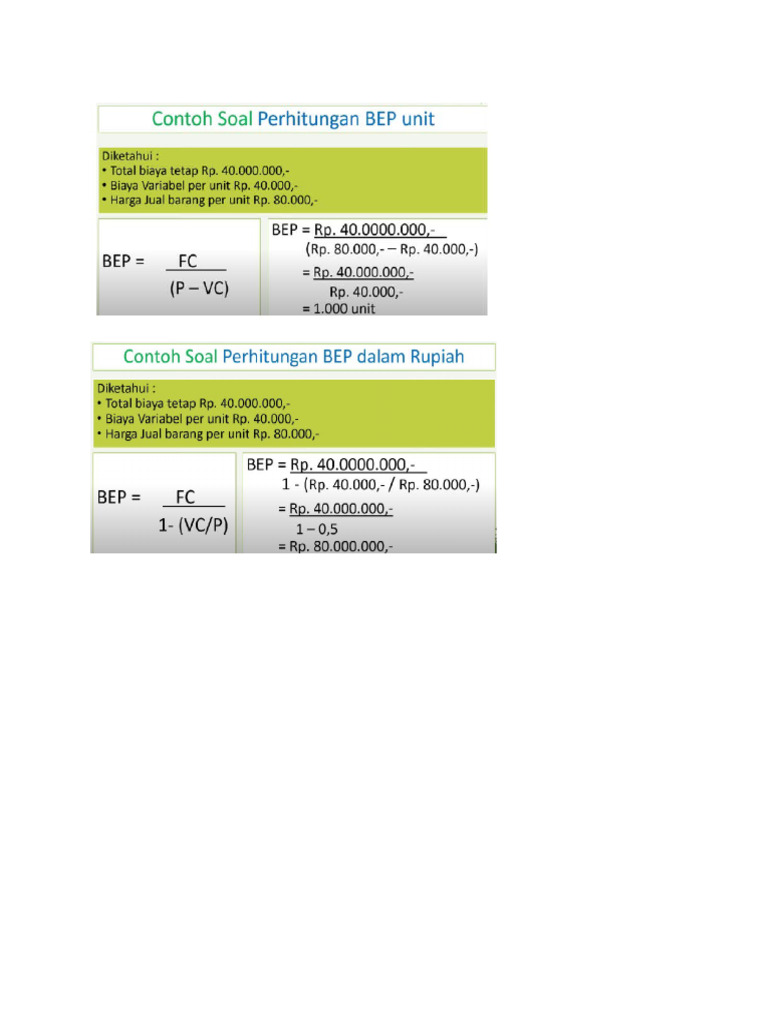 Contoh Soal Bep | PDF