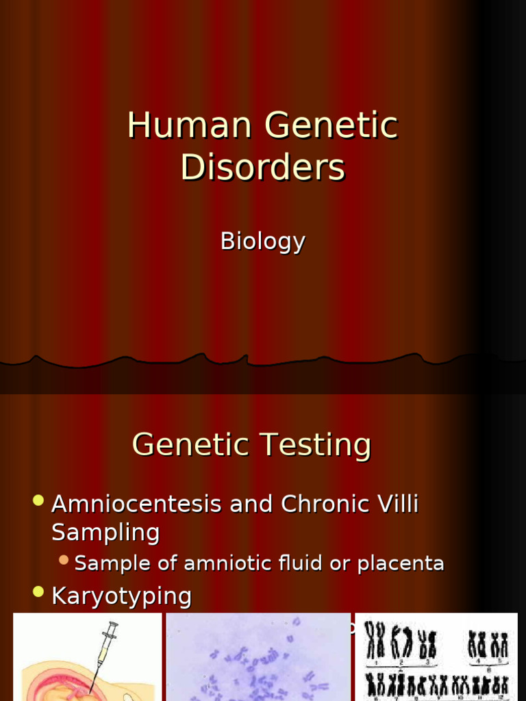 Human Genetic Disorders Overview | PDF | Genetics | Medical Specialties