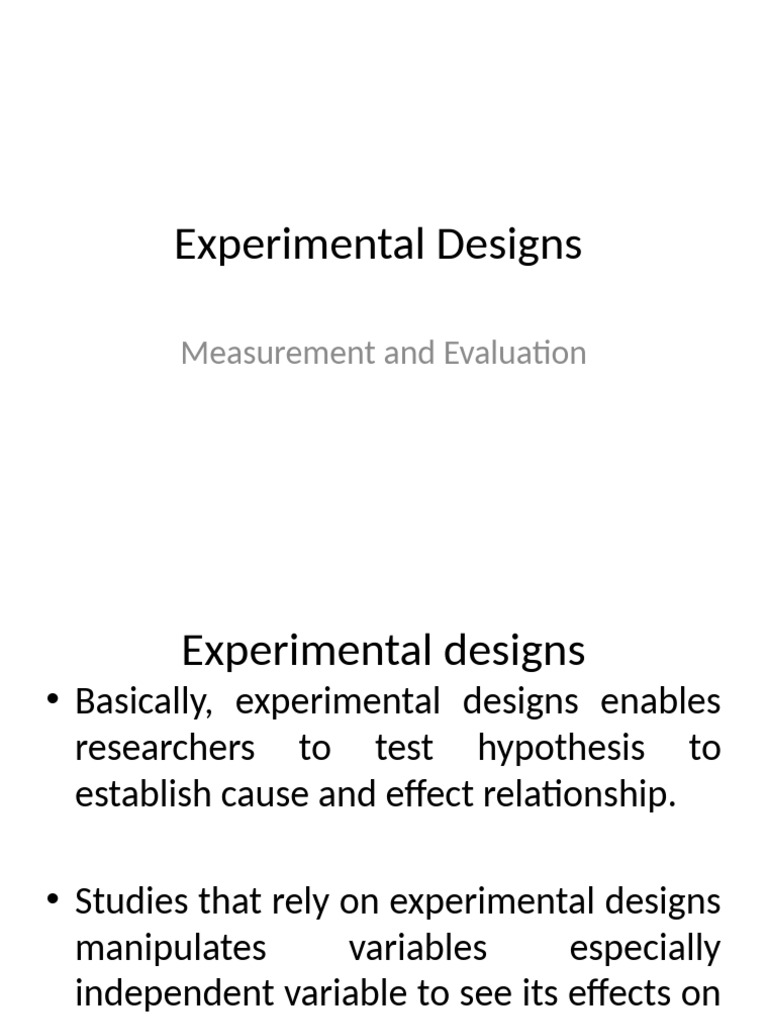Overview of Experimental Designs | PDF | Experiment | Design Of Experiments