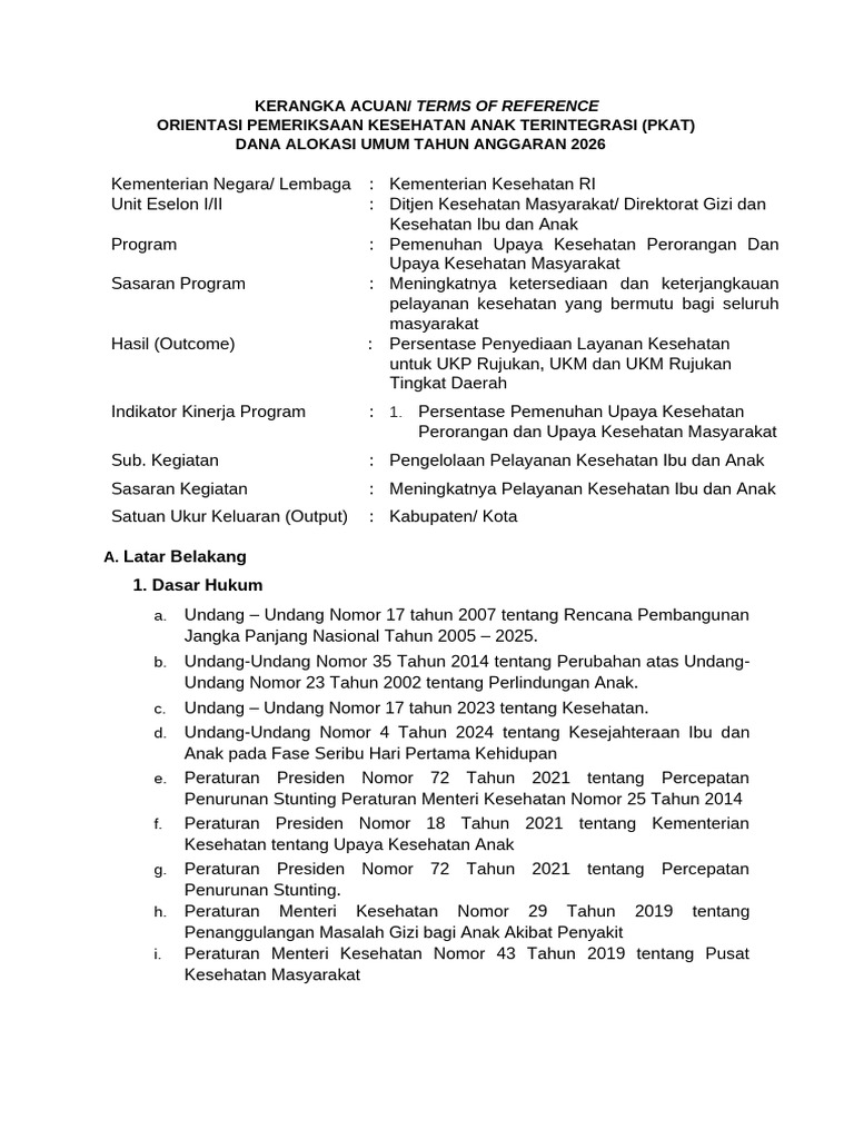 Orientasi PKAT untuk Kesehatan Anak | PDF