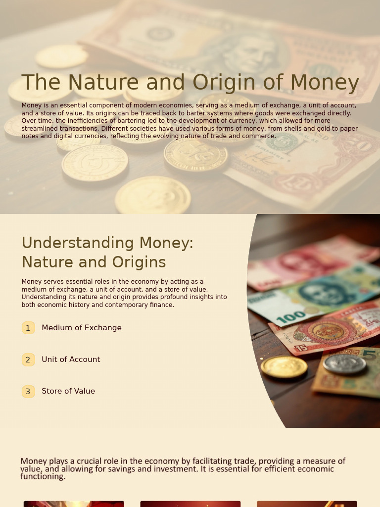 The Nature and Origin of Money | PDF | Money | Medium Of Exchange