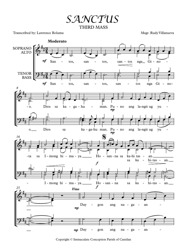 Sanctus Full Score | PDF