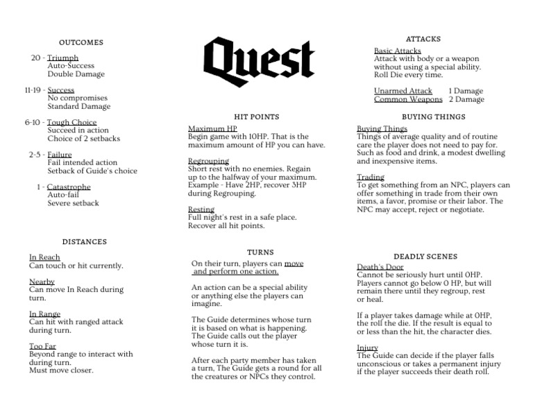 Cheat Sheet | PDF | Entertainment | Role Playing Games