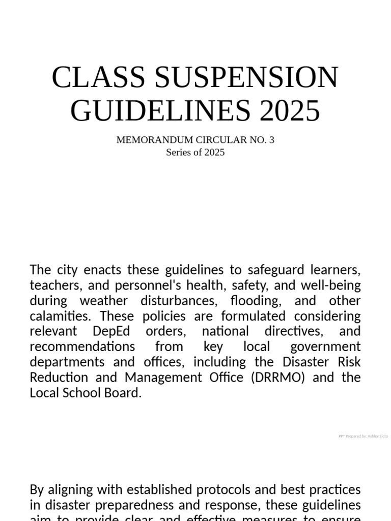 Quezon City Class Suspension Guidelines 2025 | PDF | Weather Events ...