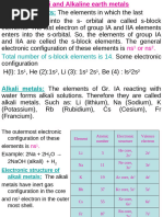 Class 11 Chemistry Notes 2024-25 Chapter 10. The S-Block Elements | PDF ...
