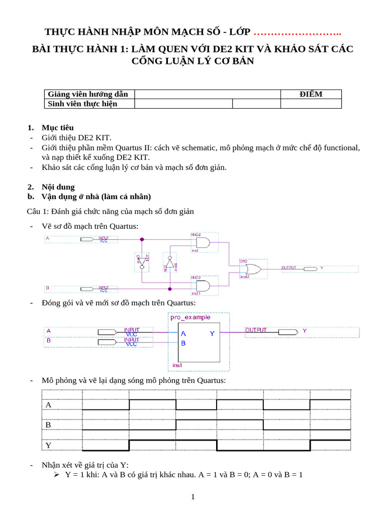 LAB01 DT - EXERCISE ThucHanhONha | PDF