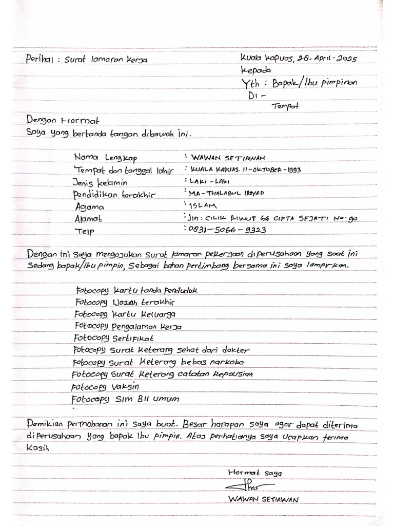 Wawan Setiawan Driver | PDF