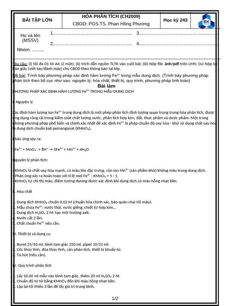 Bai Tap Lon Fe2 | PDF