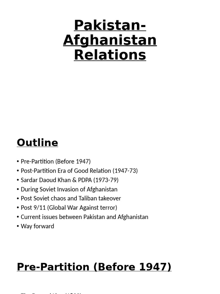 Pak-Afghan Relations (Updated) | PDF | People's Democratic Party Of ...