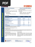 HDPE 5502 Technical Data Sheet | PDF | Materials | Physical Sciences