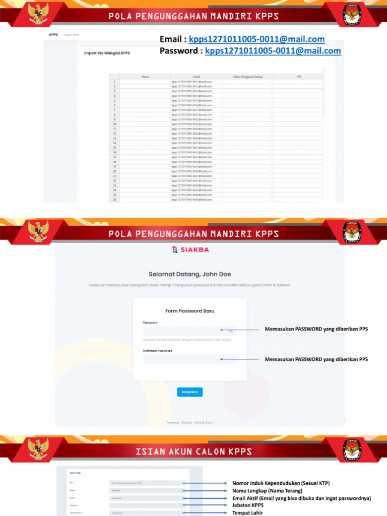 Pola Pengunggahan Mandiri Kpps - Diedit | PDF