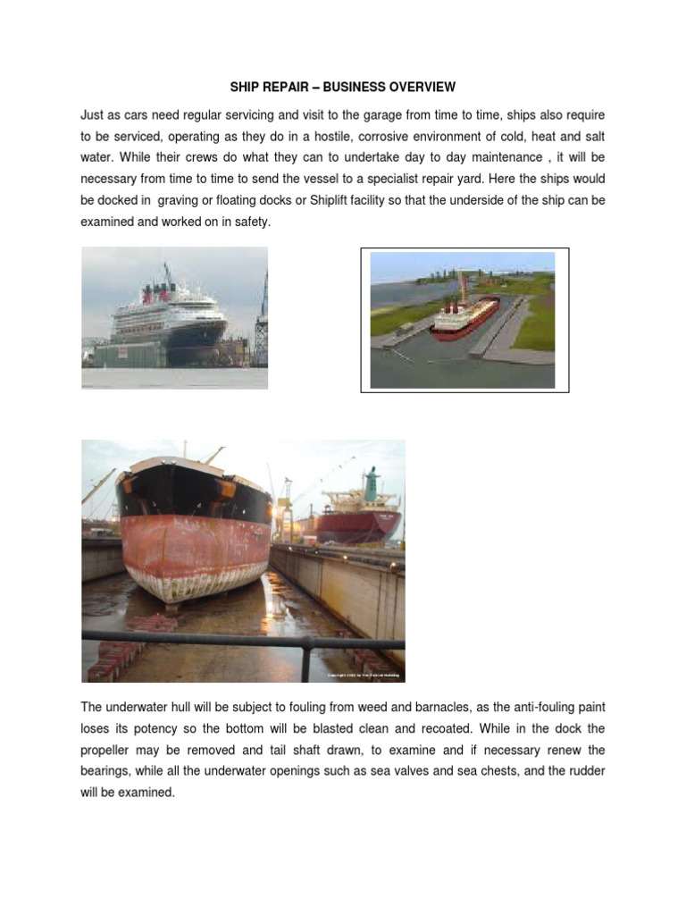 Ship Repair and Maintenance Overview | PDF | Shipbuilding | Ships