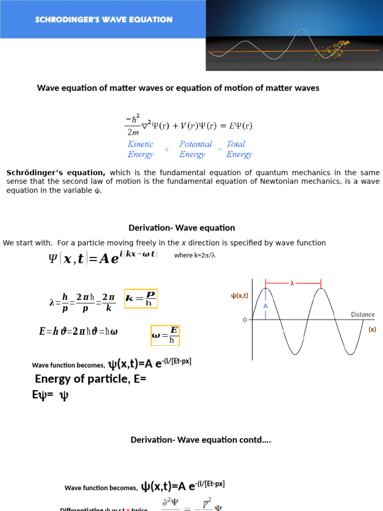 Schrodinger Equation | PDF | Schrödinger Equation | Waves