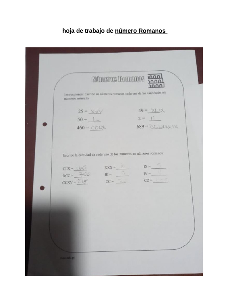 Numero Romanos | PDF