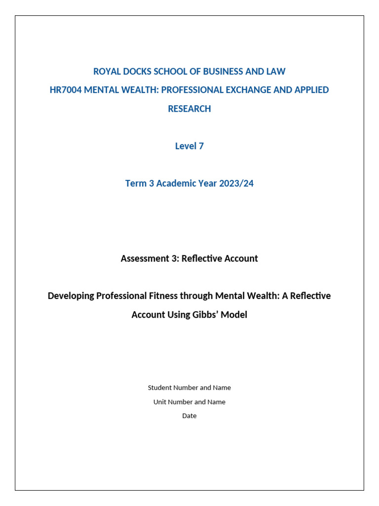 Reflective Account on Mental Wealth Skills | PDF | Mindfulness ...