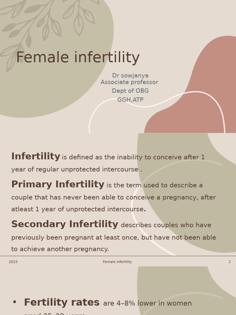 Female Infertility 1 (1) 1 | PDF | Menstrual Cycle | Female Mammals