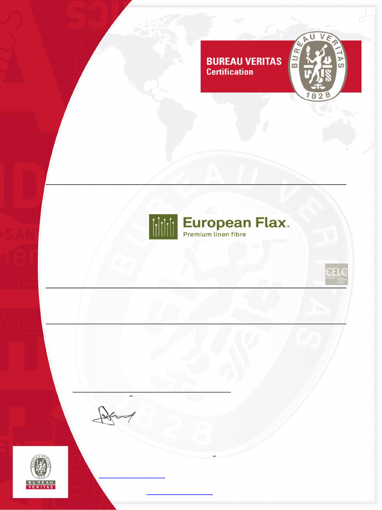 European Flax® Certification for Springtex | PDF