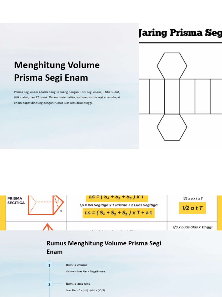 Menghitung Volume Prisma Segi Enam | PDF