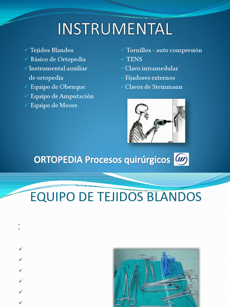 Instrumental Esencial en Ortopedia | PDF | Sistema esquelético ...