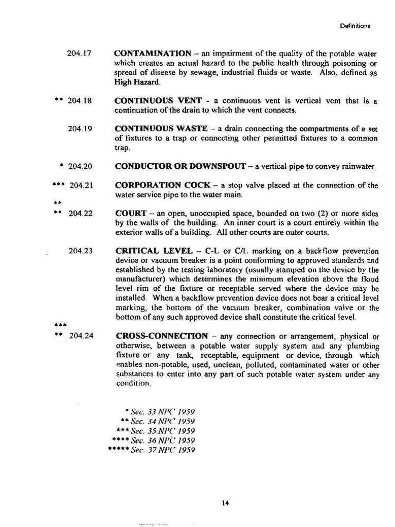 Key Plumbing Definitions and Codes | PDF | Transparent Materials ...