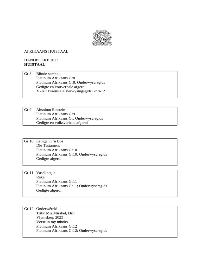 Handboeke 2023 | PDF
