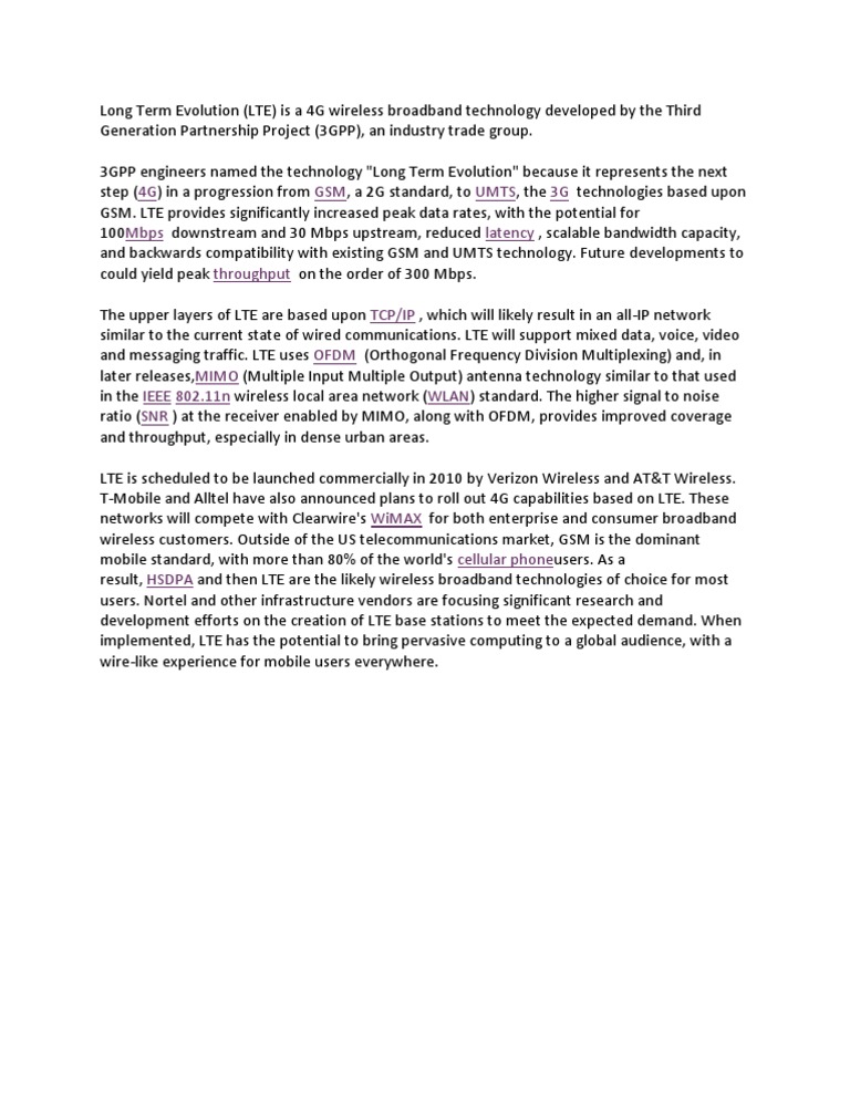 4G GSM Umts 3G Mbps Latency Throughput Tcp/Ip Ofdm Mimo Ieee 802.11n ...