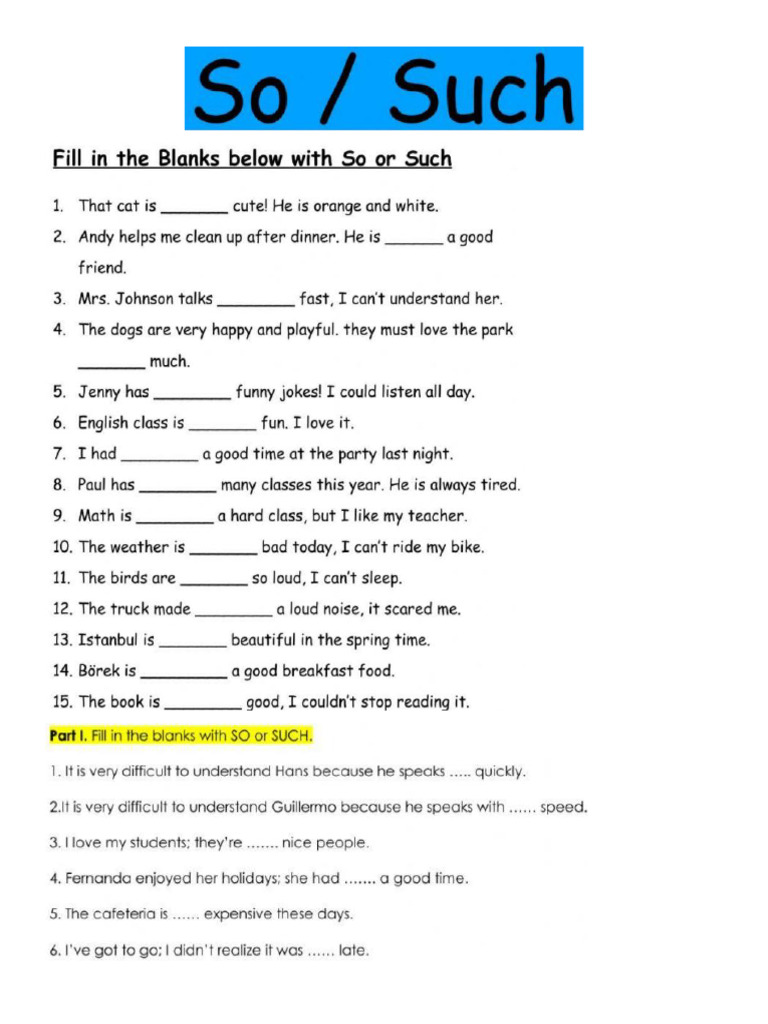 So Such Exercises | PDF