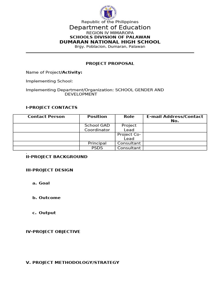 GAD Plan Development Project Proposal | PDF | Evaluation