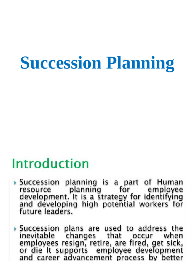 Succession Planning | PDF