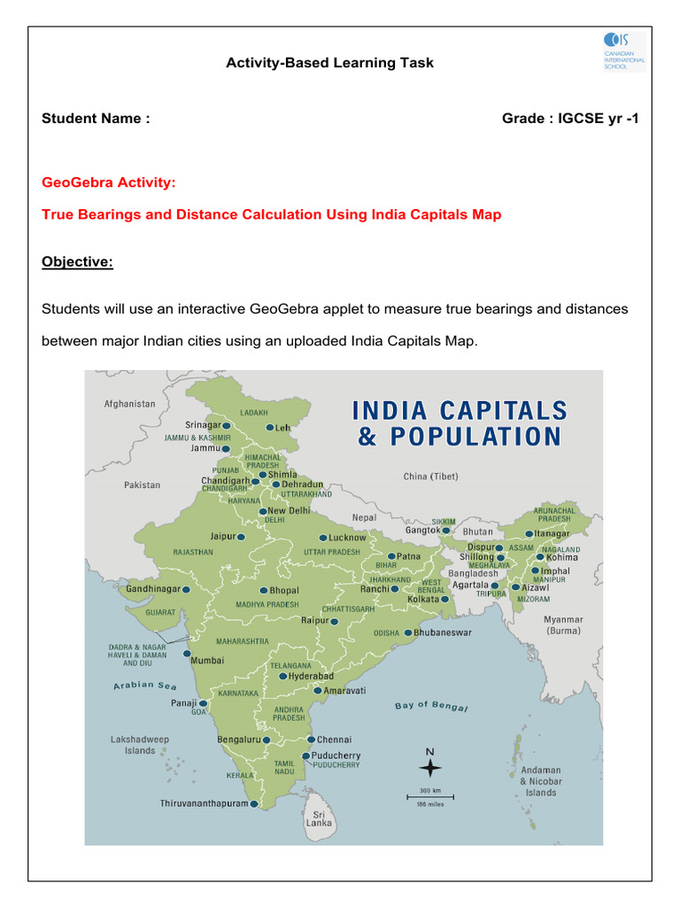 Trigonometry Activity 2 Bearings | PDF | Navigation | Distance