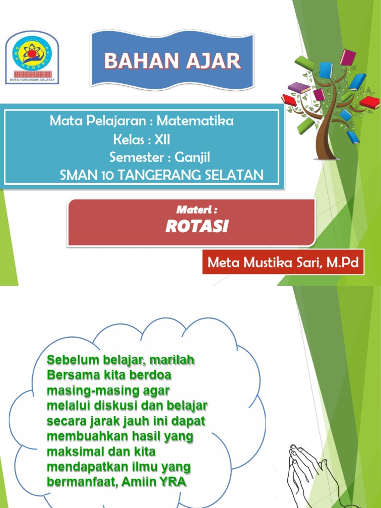 Ppt Transformasi Geometri (Rotasi) | PDF