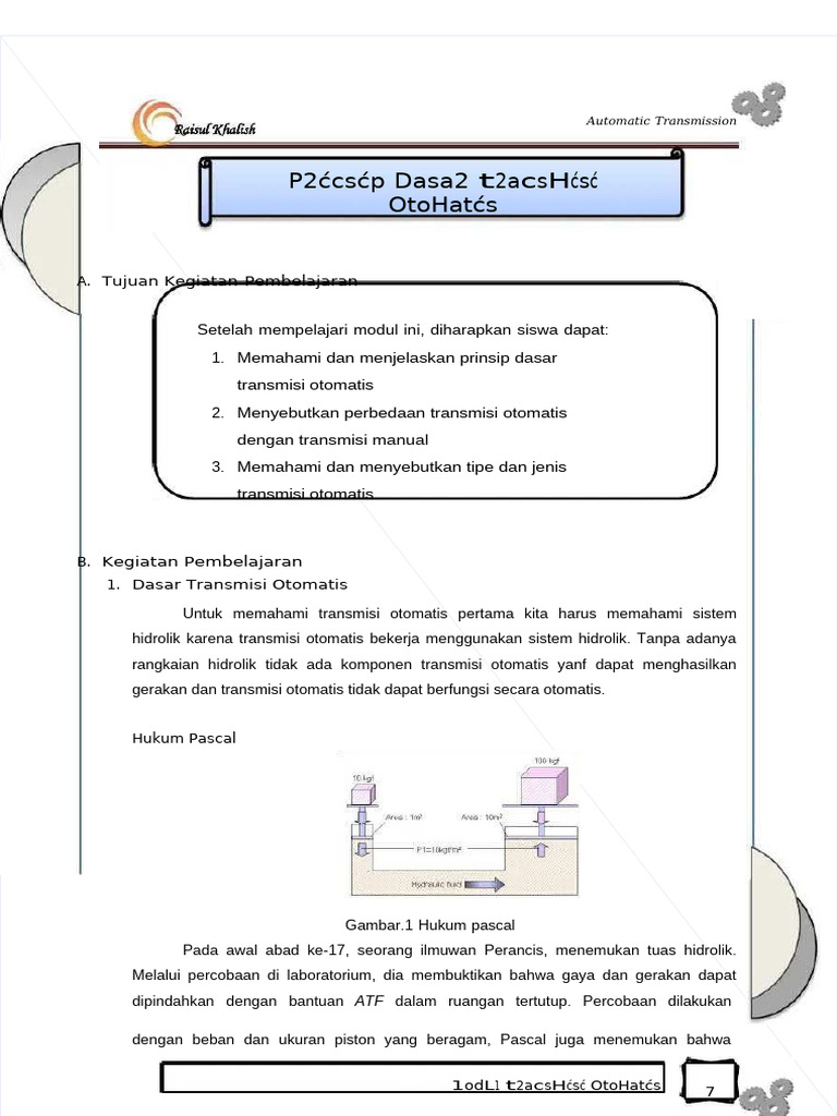 Panduan Transmisi Otomatis Kendaraan | PDF