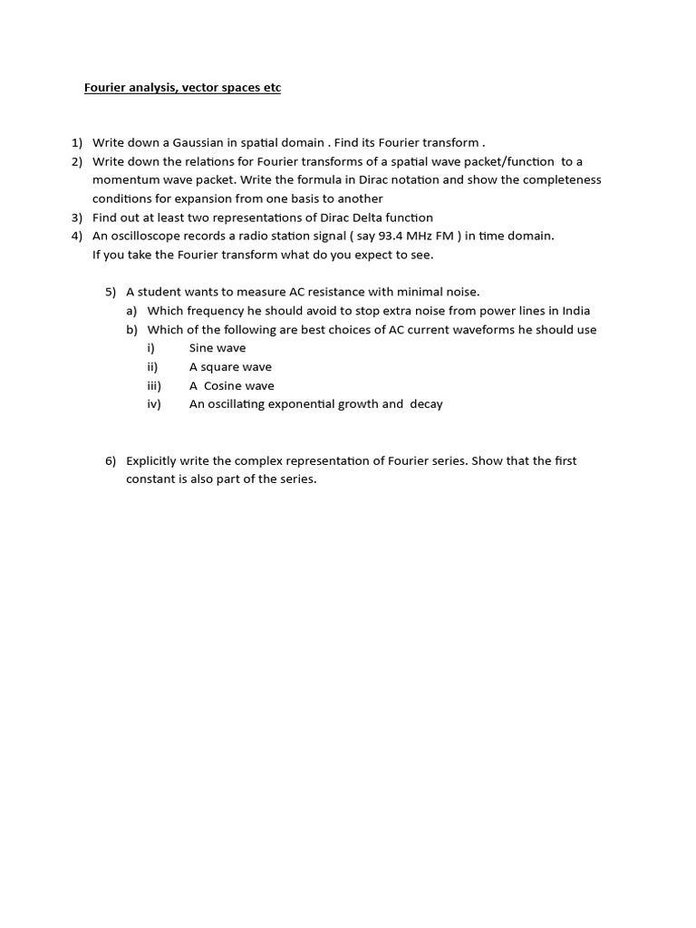 Fourier Analysis | PDF