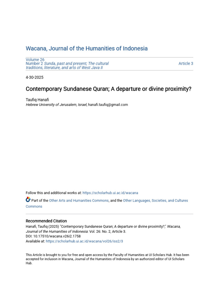 Sundanese Quran Translation Insights | PDF | Quran | Islam
