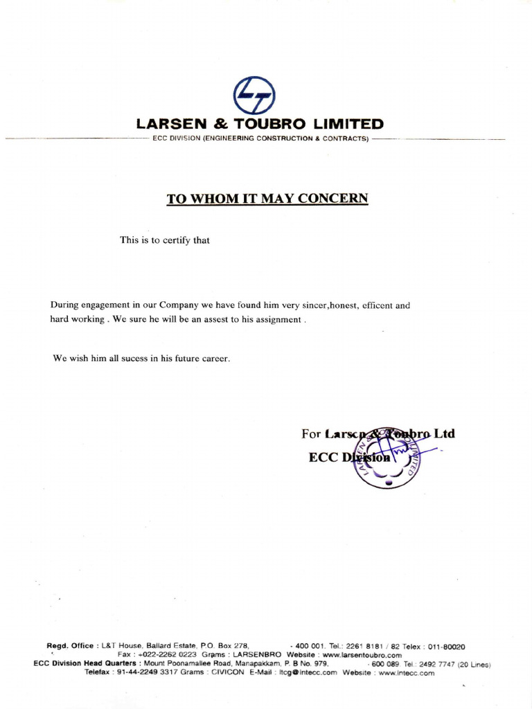 Employment Verification for Mr. Prakash Behera | PDF