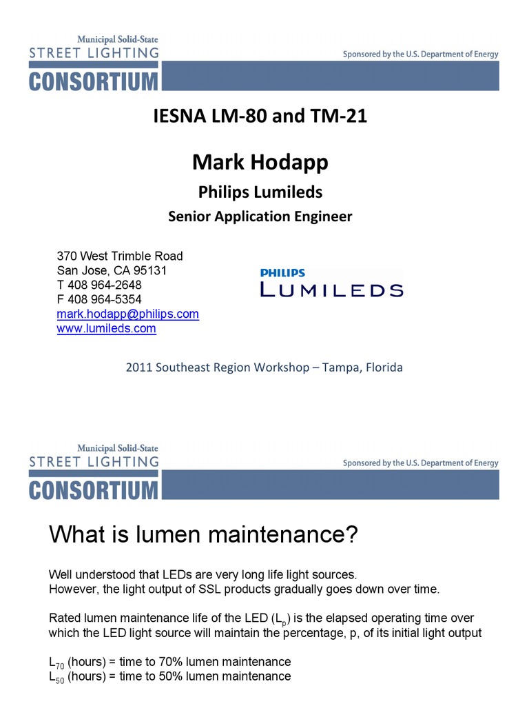 Iesna Lm80 and Tm21 | Light Emitting Diode | Reliability Engineering