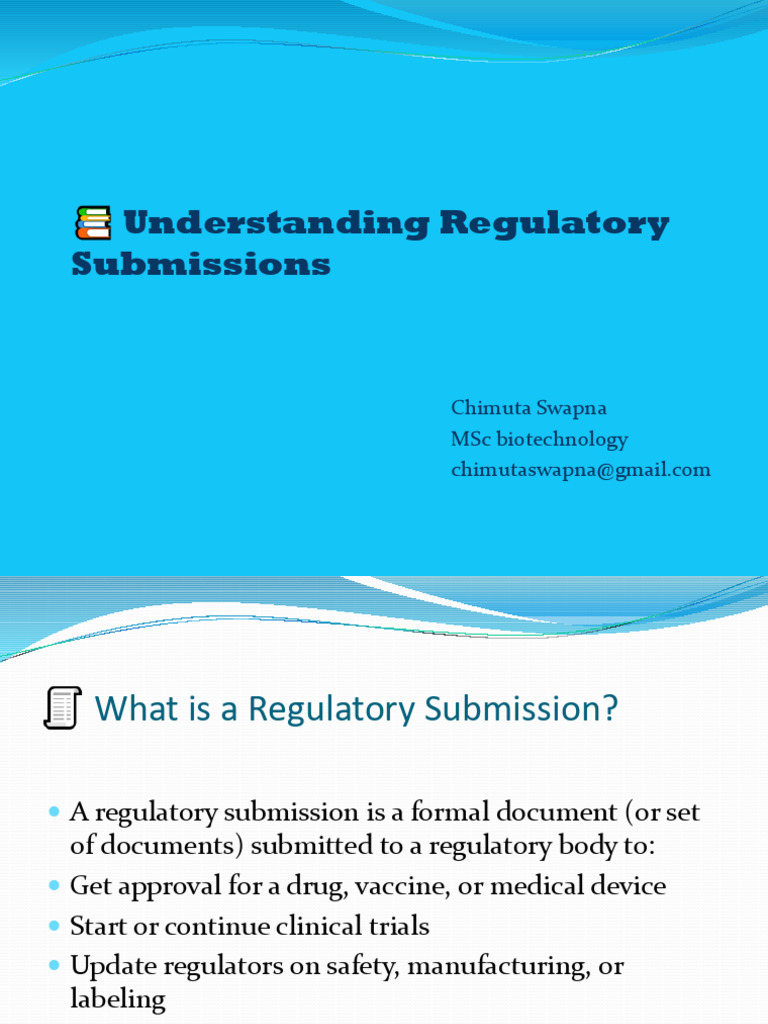 Types of Regulatory Submissions Explained | PDF | Food And Drug ...