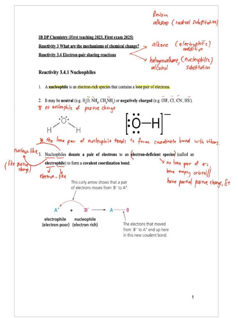 R3.4 Electron-Pair Sharing Reactions (Part 1) | PDF